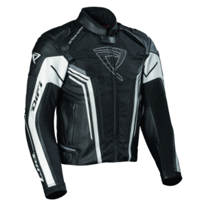 Difi Valencia motoros bőrdzseki Fekete/Fehér